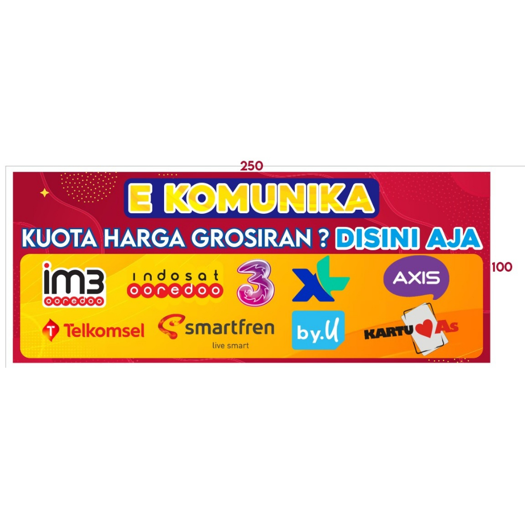 Jual BANNER SPANDUK KONTER KUOTA PAKET DATA | Shopee Indonesia