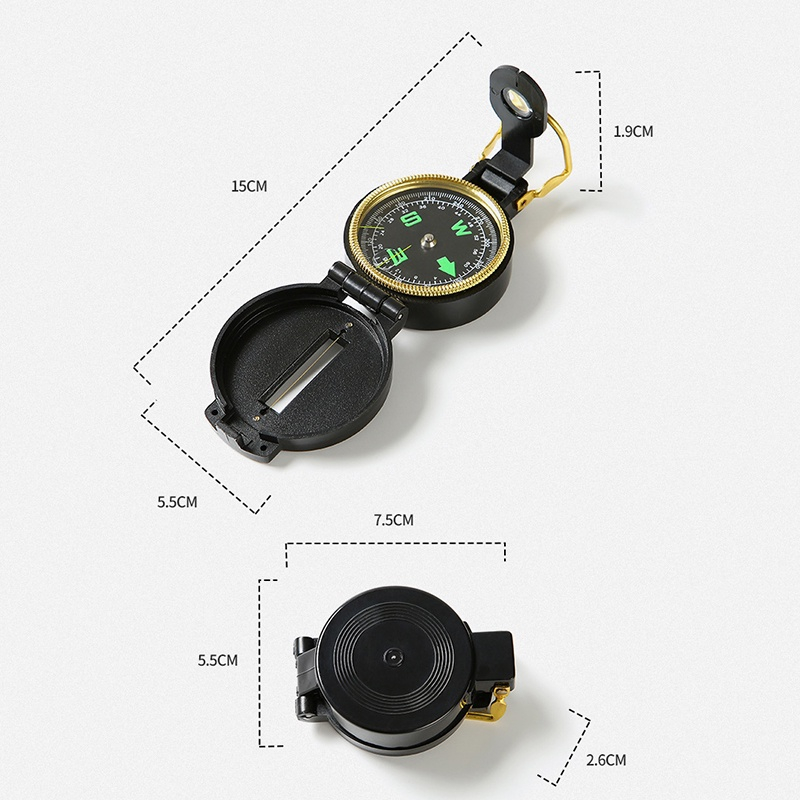 Jual Kompas lensatic plastik / kompas petunjuk arah mata angin / kompas ...