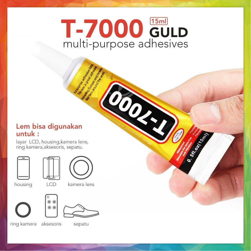 Jual LEM TOUCHSCREEN T7000 15ML - LEM CASING HP LEM LCD T-7000 CAIRAN HITAM | Shopee Indonesia