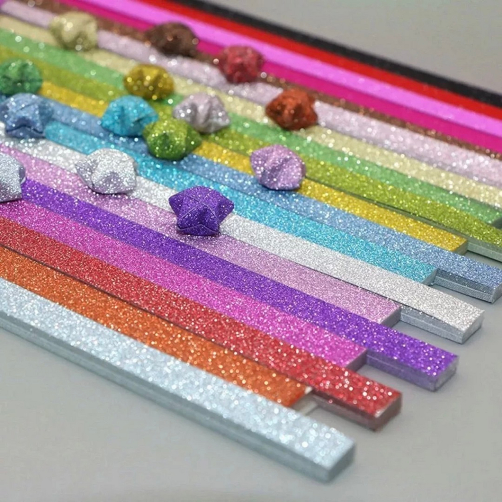 Jual Kertas Bintang Glitter Premium Star Paper Gliter Full Colour ...