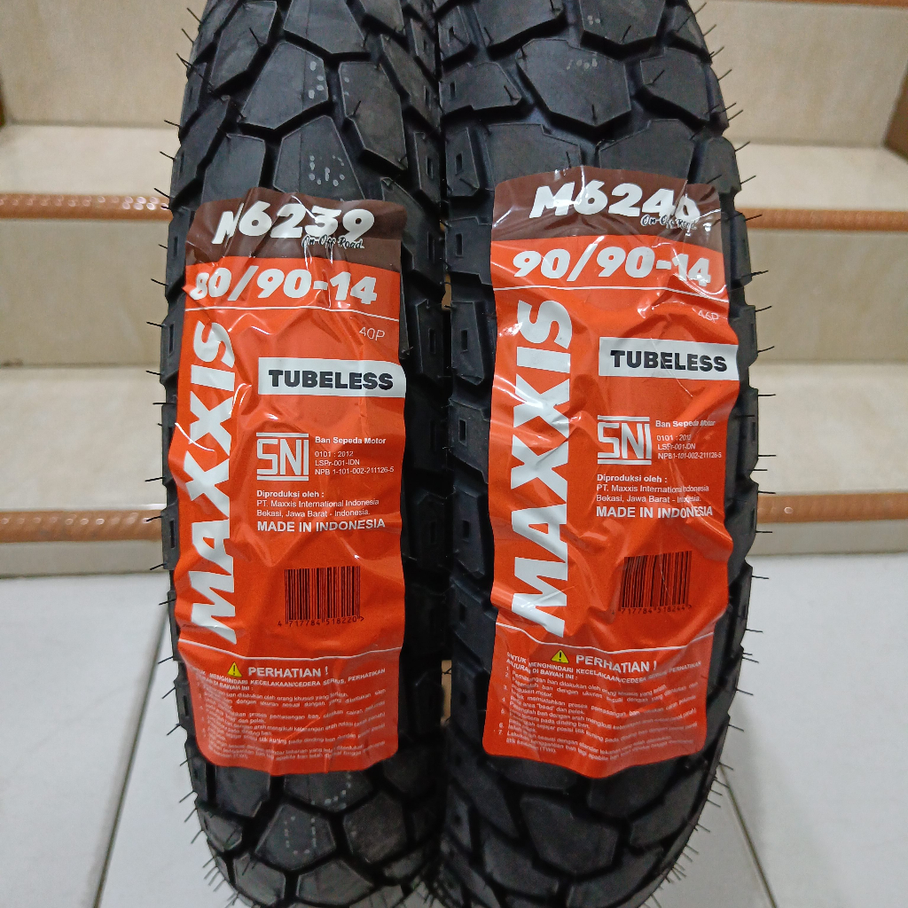 Jual BAN MAXXIS TUBELESS 80/90-14 & 90/90-14 M6240 semi trail + pentil ...