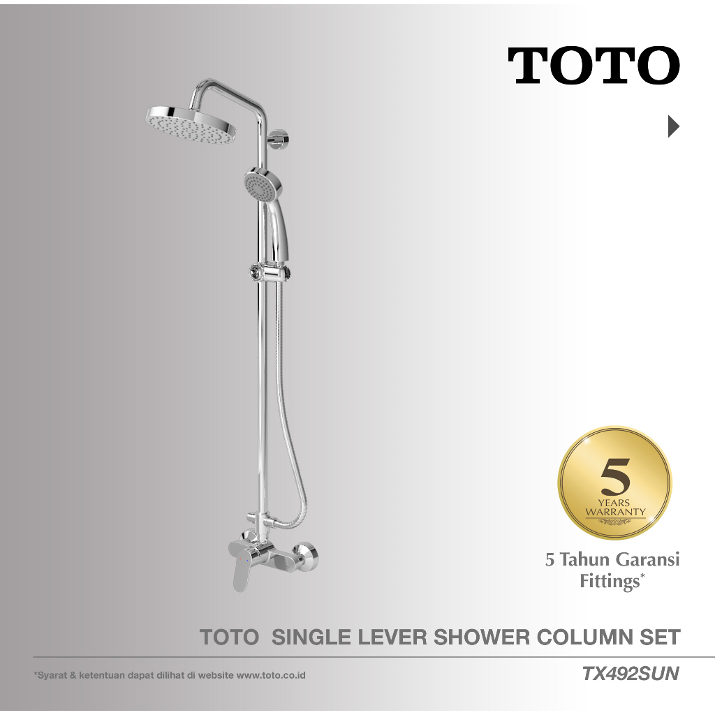 Jual TOTO Umi Single Lever Shower Column Set / Shower Tiang TX492SUN ...