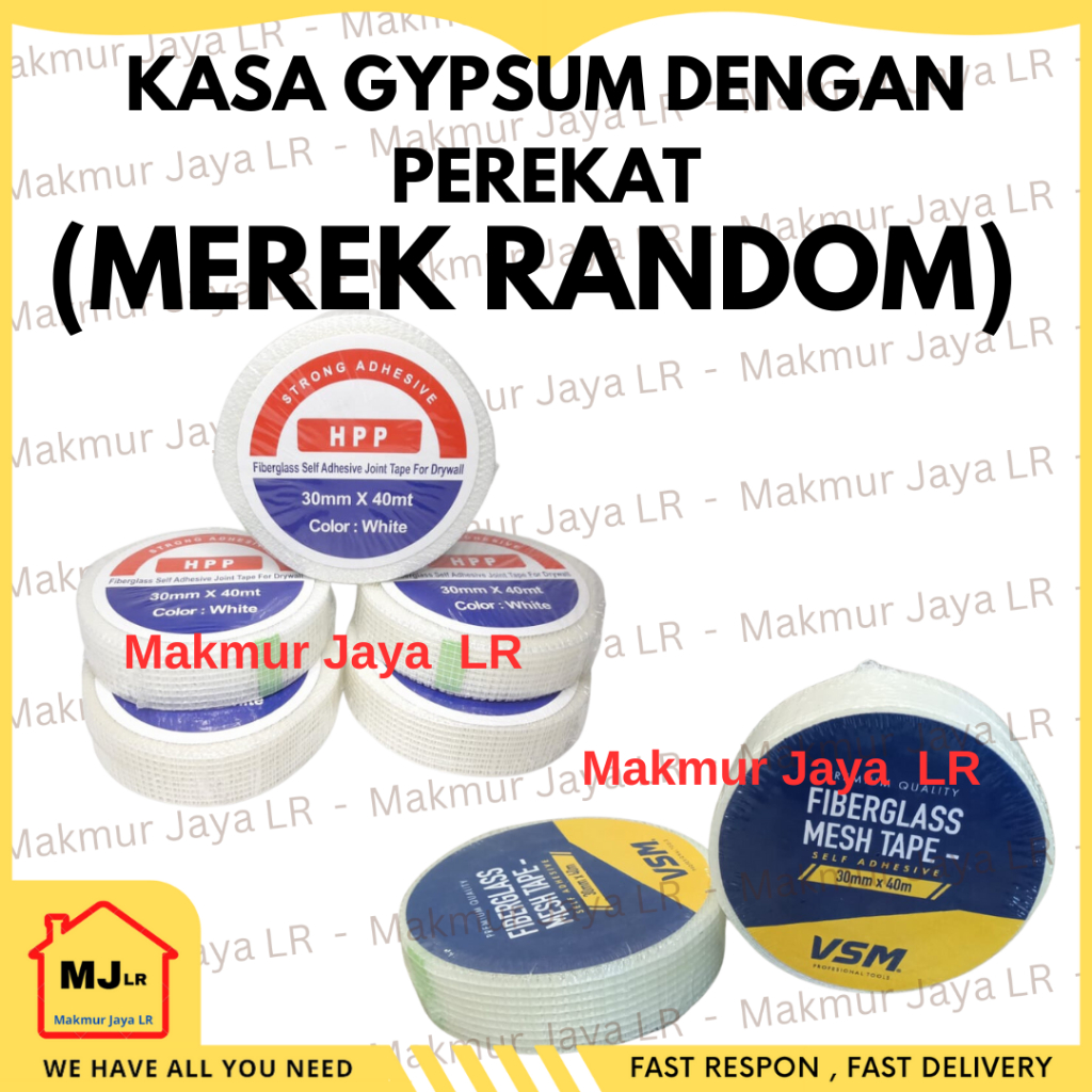 Jual Kasa Gypsum DENGAN PEREKAT Lakban Perban Sambungan Gipsum ...