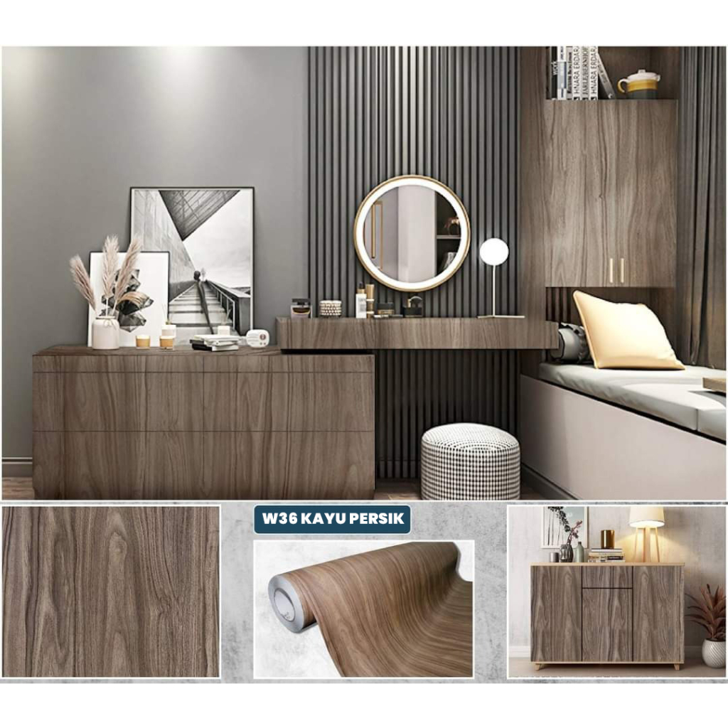 Jual STIKER / STICKER PVC INTERIOR FILM PELAPIS FURNITURE MOTIF KAYU ...