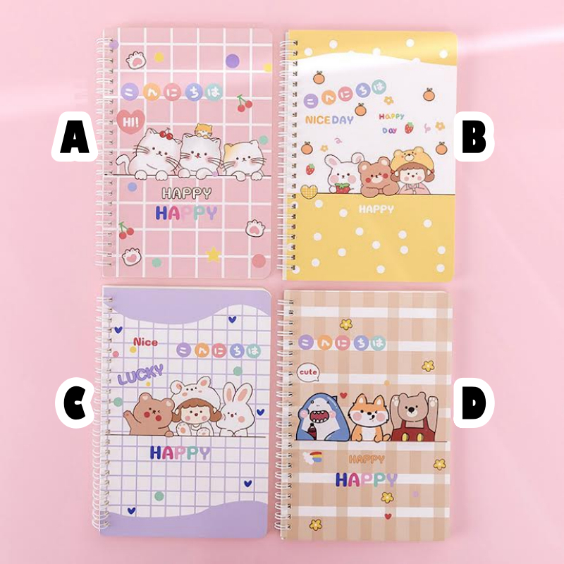 Jual UNIKO.ID - NOTEBOOK A5 BUKU TULIS SPIRAL BUKU CATATAN MOTIF LUCU ...