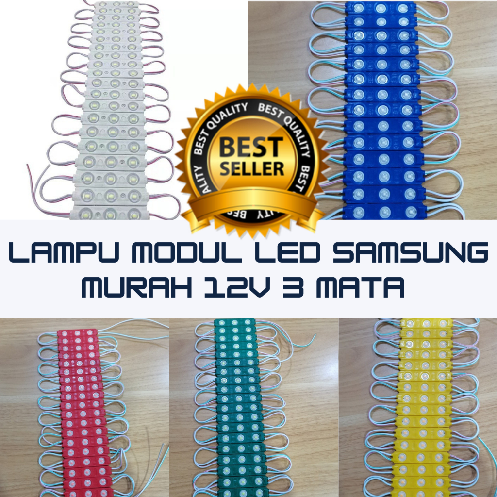 Jual Lampu Modul LED Murah 12v 3 Mata / led module neon box led | Shopee Indonesia