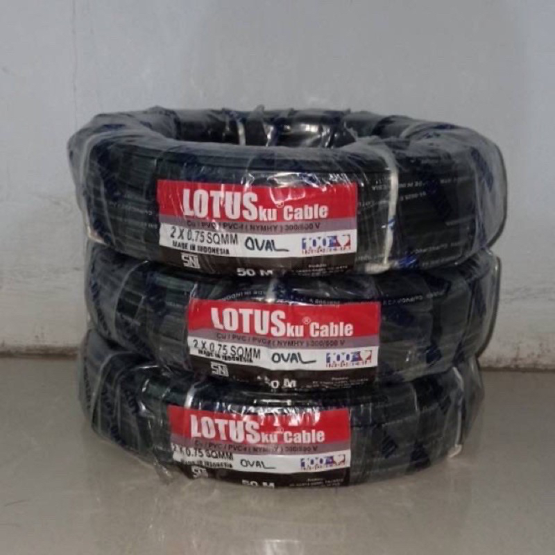 Jual KABEL LISTRIK LOTUS KU NYY 2 x 0,75 2x0,75 mm 50METER 50M SNI ...