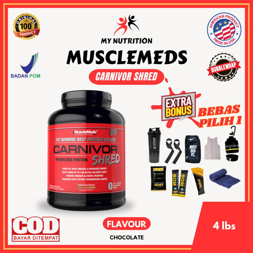 Jual Musclemeds Carnivor SHRED 4 lbs Susu Suplemen Whey Isolate Beef ...