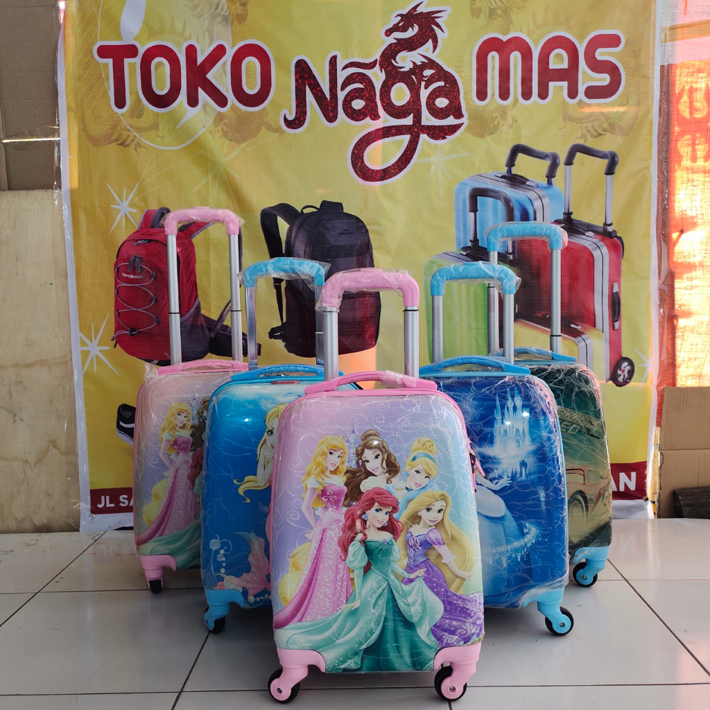 Jual Koper Fiber Karakter Animasi 16 inch Bisa masuk Kabin | Shopee ...