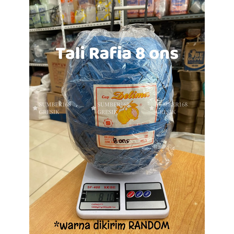 Jual TALI RAFIA 8 ONS DELIMA | TALI RAFIA DELIMA 8 ons | Shopee Indonesia