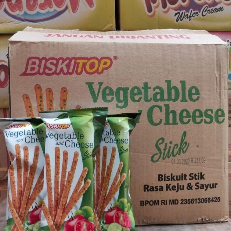 Jual Biskitop biskuit sayur keju vegetabl & cheese 1dus isi 40 | Shopee ...