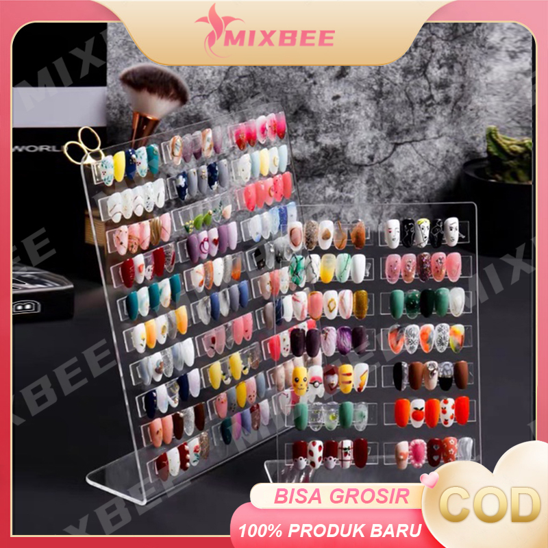 Jual Stand Display Kuku Palsu Bahan Akrilik transparan bening untuk ...