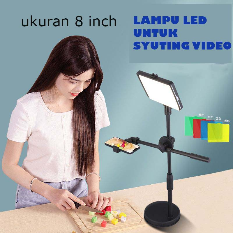 Jual Lampu led stand untuk shooting vlog / live konten kreator masak ...