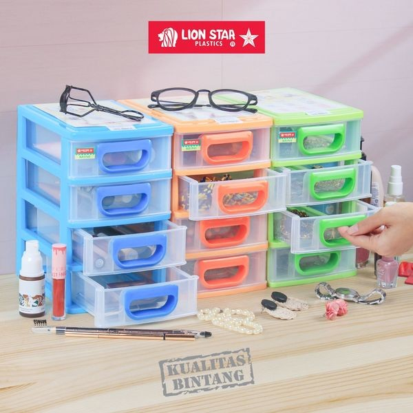 Jual Laci Rak Susun 4 EC-14 Estima Mini Container M4 Lion Star Plastik ...