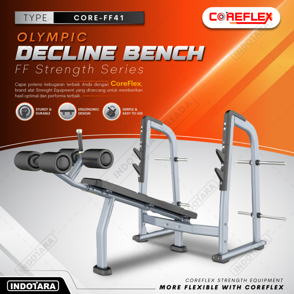 Jual Olympic Decline Bench CORE-FF41 Alat Fitness Coreflex | Shopee ...