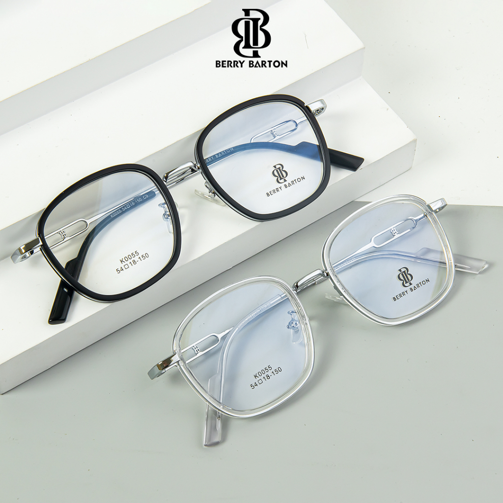 Jual Berrybarton Kacamata Kotak Metal Anti Radiasi Blueray Photocromic Kacamata Bisa Minus Pria ...
