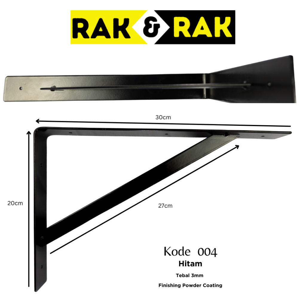 Jual Rak Siku Besi Full Plat 004/ Plat L besi 20x30 Termurah/ Siku Rak ...