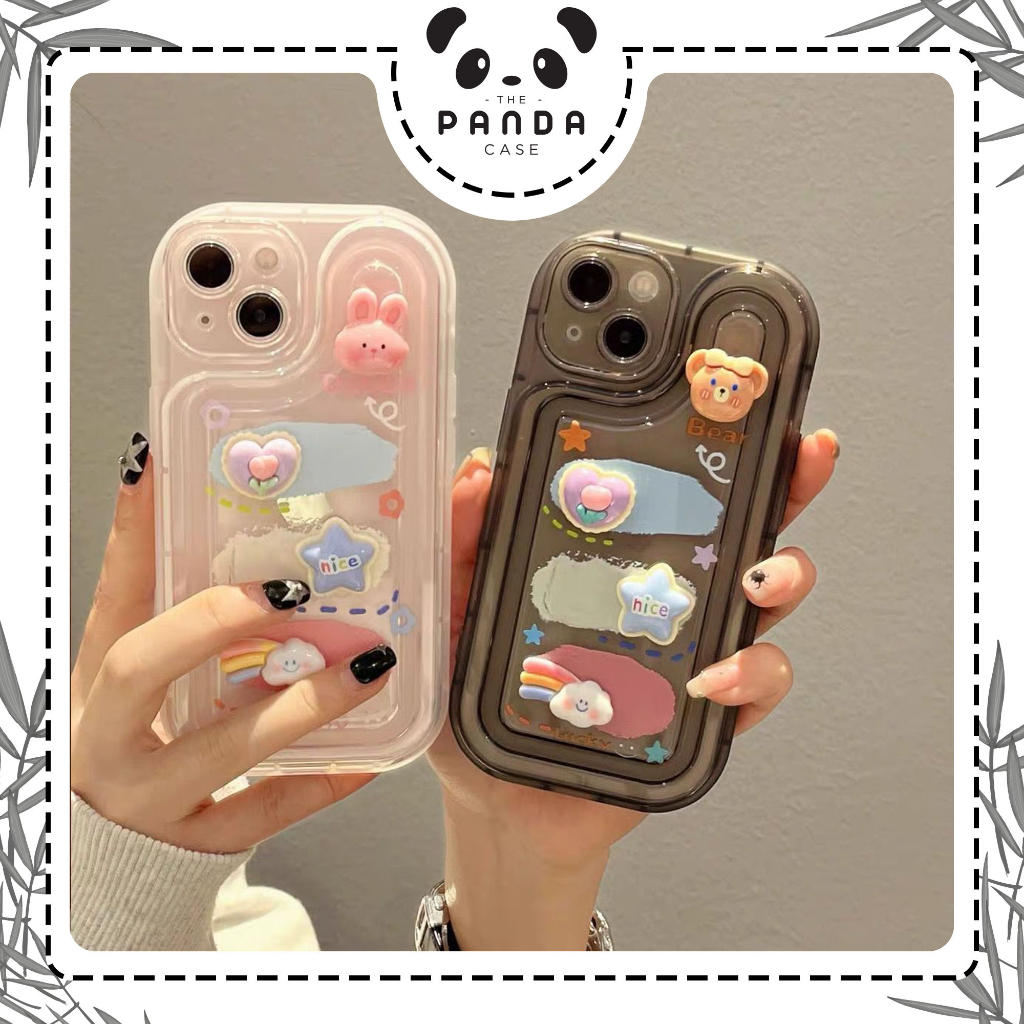 Jual [TPC] 4D Fluffy Case Bunny and Bear Cute Case Softcase Fullcover ...