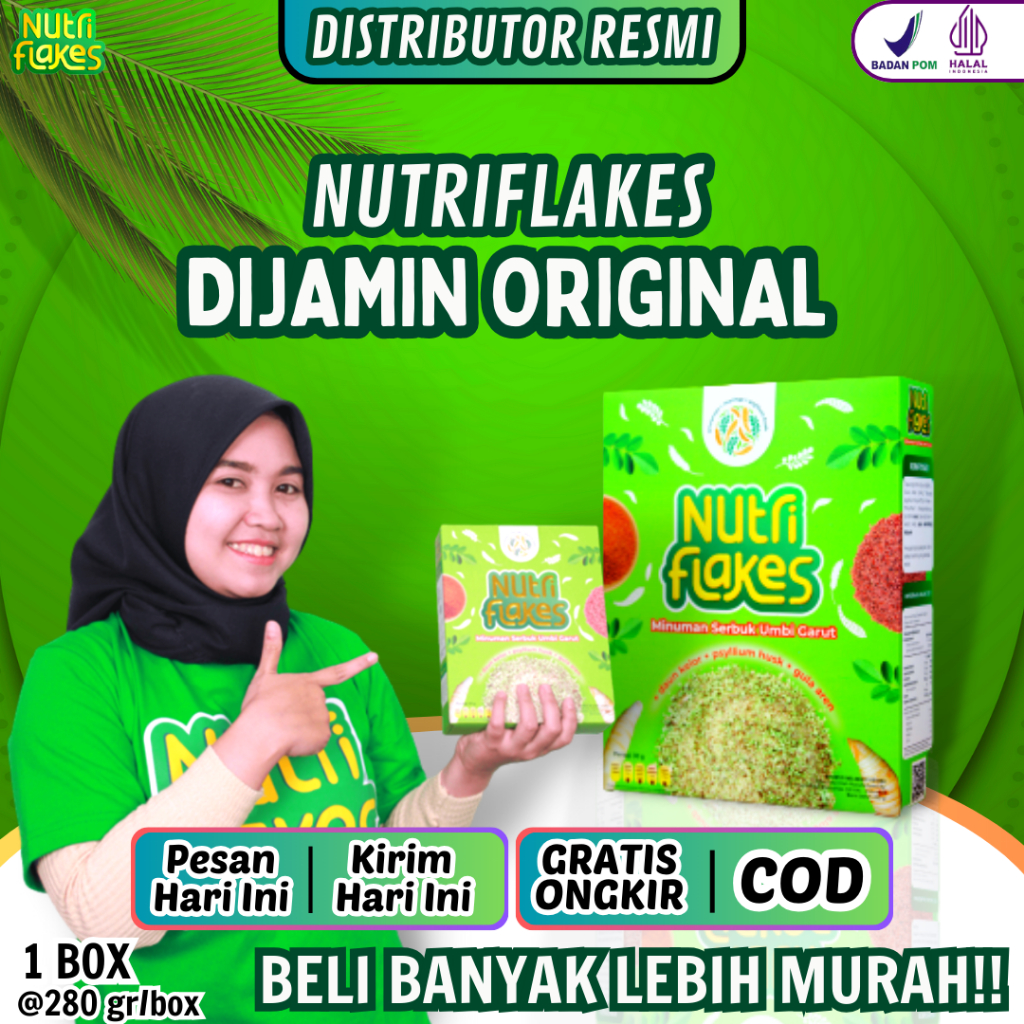 Jual Nutriflakes Sereal Umbi Garut Asam Lambung Ampuh Mengatasi Asam Lambung, Maag, Gerd 1 Box ...