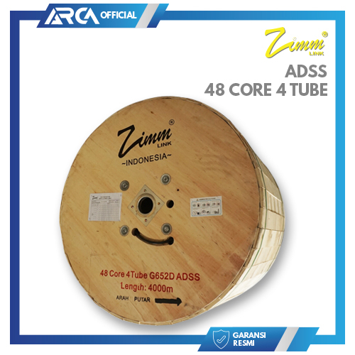 Jual ADSS Zimmlink Optical Fiber Cable 48 Core 4 Tube Kabel ADSS G652D ...
