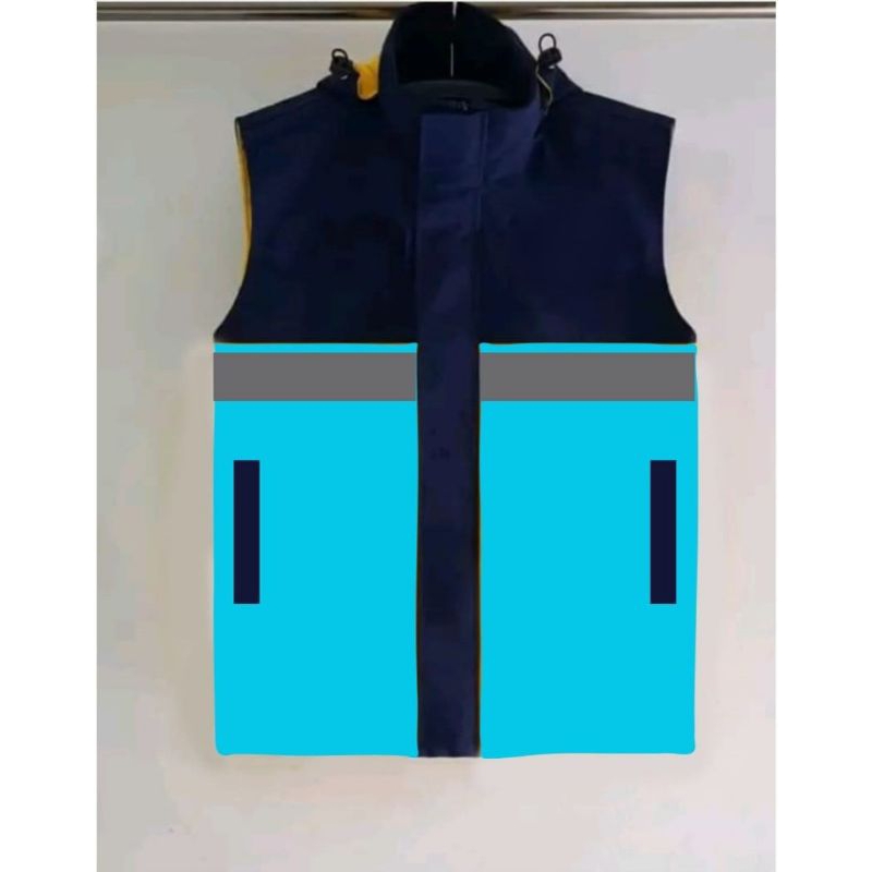 Jual ROMPI / VEST SAFETY FIRST (BIRU MUDA) | Shopee Indonesia