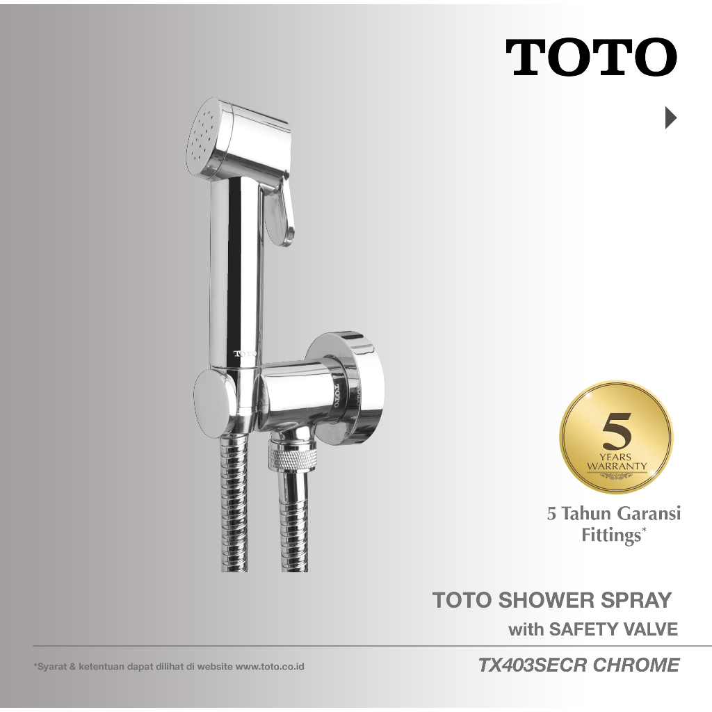 Jual TOTO Shower Spray With Safety Spray / Jet Shower TX403SECR ...