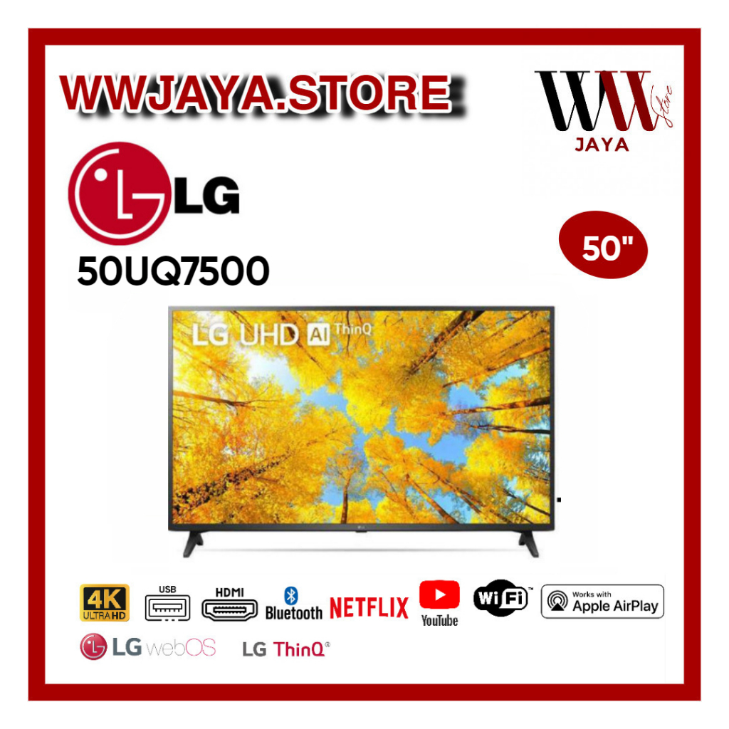Jual TV LED LG 50UQ7500 LED LG 50 Inch Smart TV UHD 4K | Shopee Indonesia