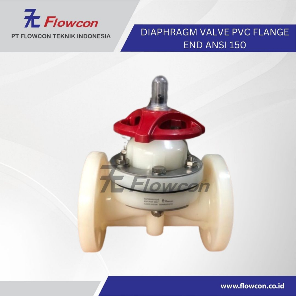 Jual DIAPHRAGM VALVE PVDF FLANGE END ANSI 150 SIZE 2" FLOWCON | Shopee Indonesia