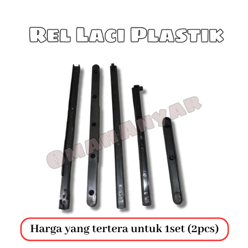 Jual 1 PASANG Rel Laci Plastik Rel Plastik Olimpic Olimpik Hitam ...