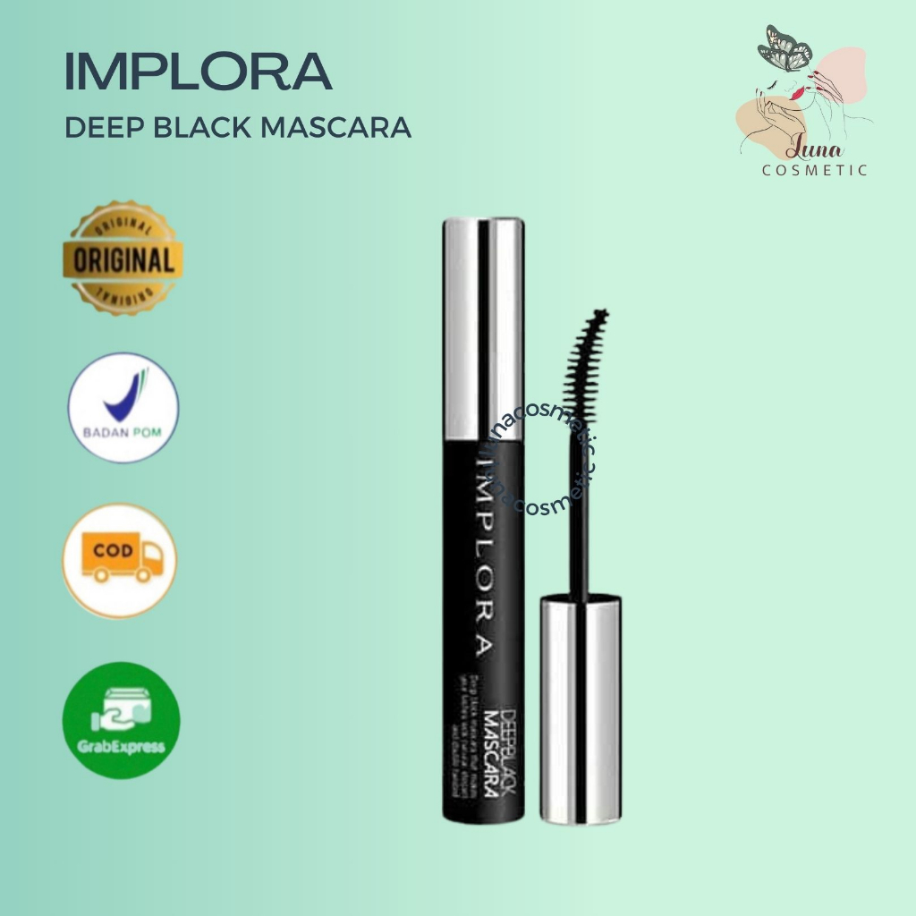 Jual [NEW] IMPLORA Deep Black Mascara 3.8g | Shopee Indonesia