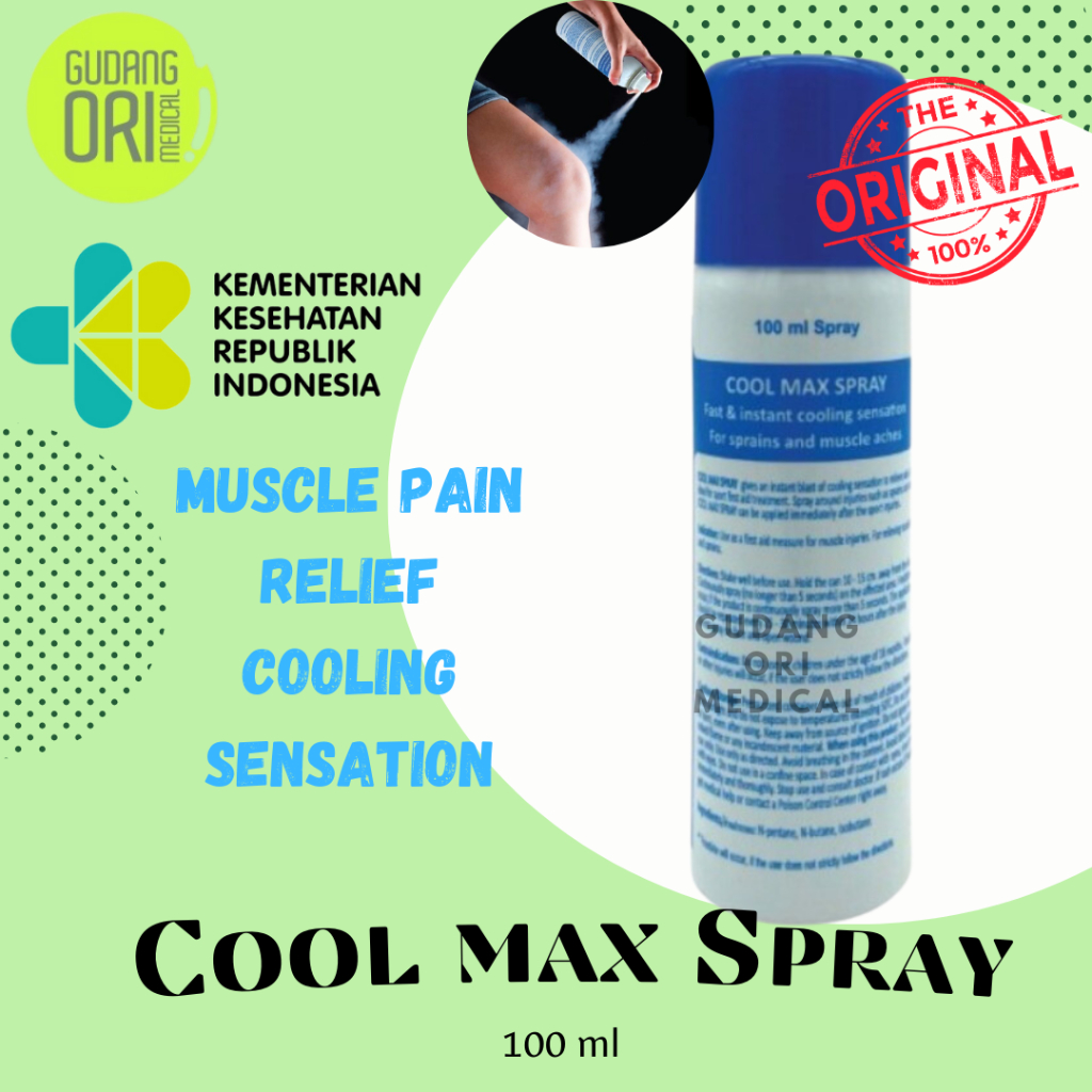 Jual Cool Max No Pain Spray 100 ml | Pereda Sakit Otot | Semprotan Kram ...