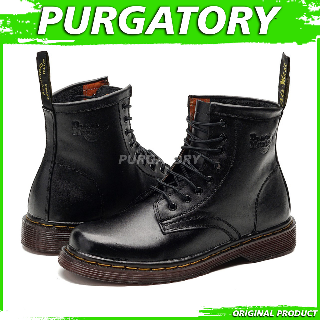 Jual PURGATORY Sepatu Docmart boots High Kulit Asli | Shopee Indonesia