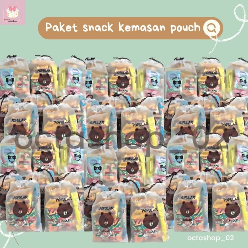 Jual Paket snack ulang tahun kemasan pouch kecil/Hampers snack/Gift ...