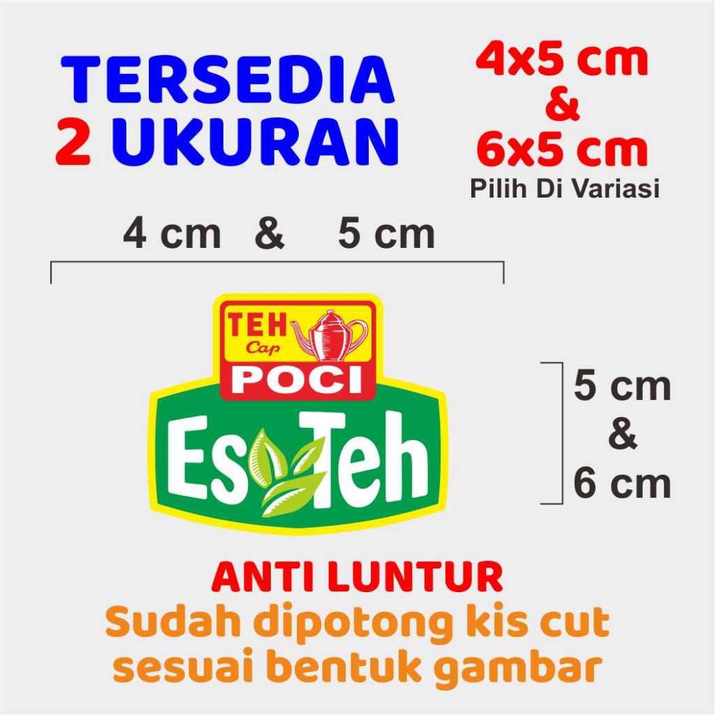 Jual stiker label cup es teh | Shopee Indonesia