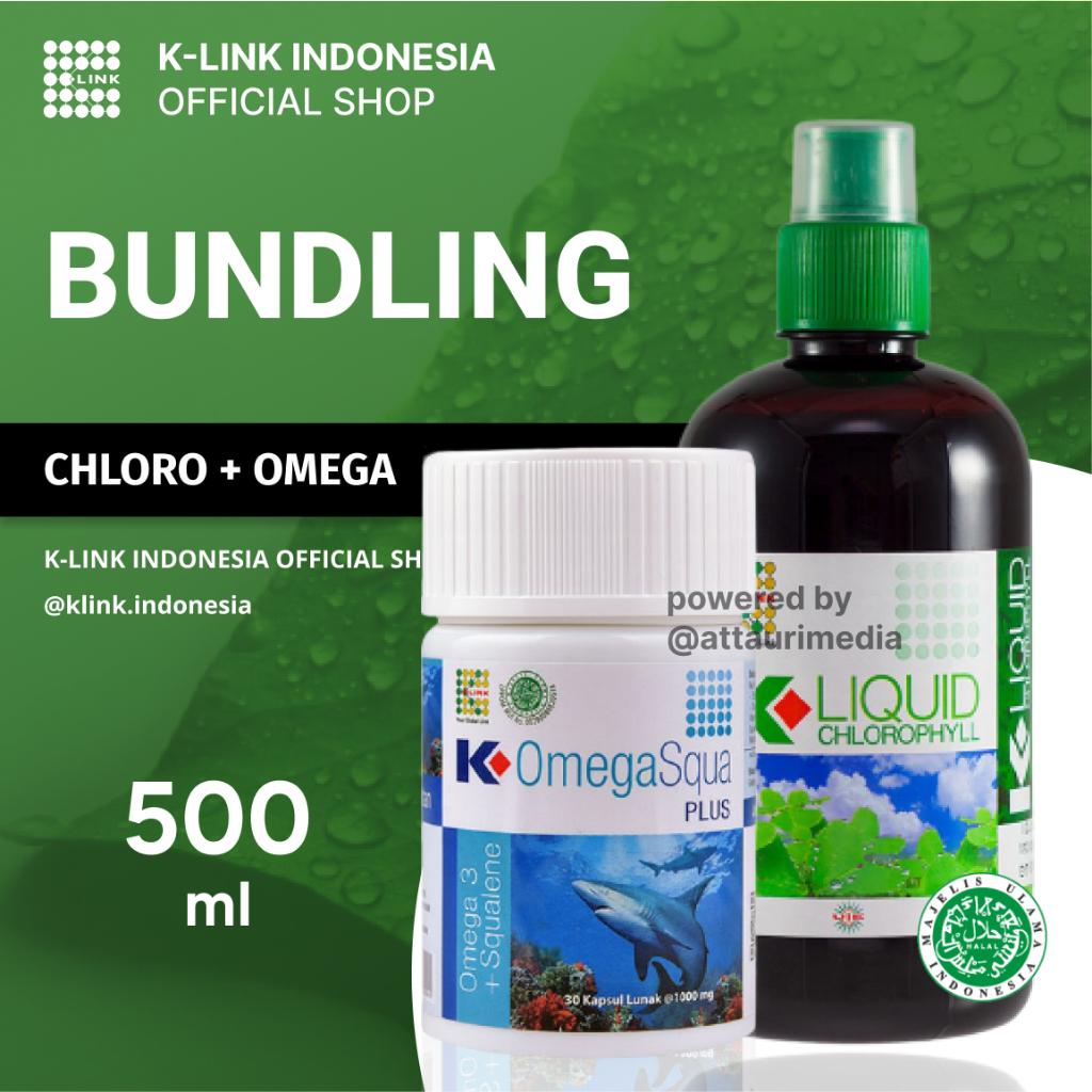 Jual [BUNDLING] K-LIQUID CHLOROPHYLL 500 ml Klorofil K-Link K Omega ...