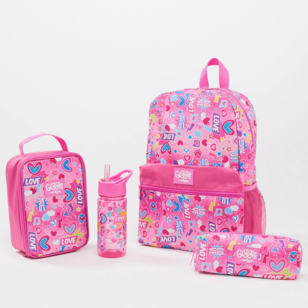Jual SMIGGLE GIGGLE BUNDLE 4PC PINK LOVE - SET TAS RANSEL SMIGGLE ...