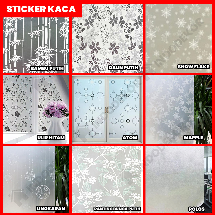 Jual STICKER KACA / STIKER KACA SANDBLAST ES MOTIF LEBAR 90 CM | Shopee ...