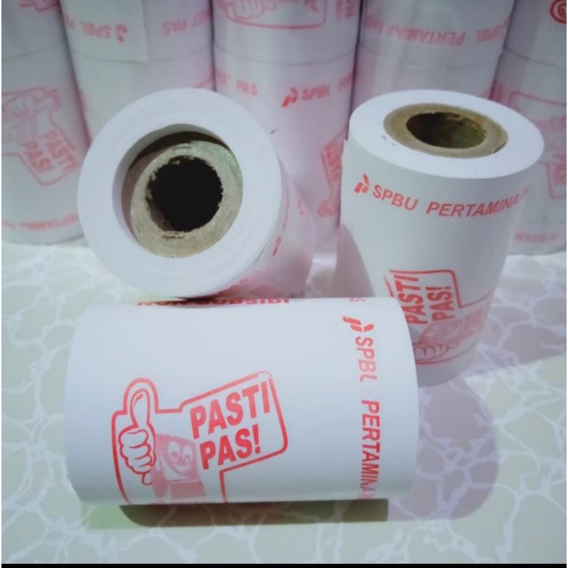 Jual Kertas Struk Thermal logo Pasti Pas 57x40mm Paket Hemat 5 Roll ...