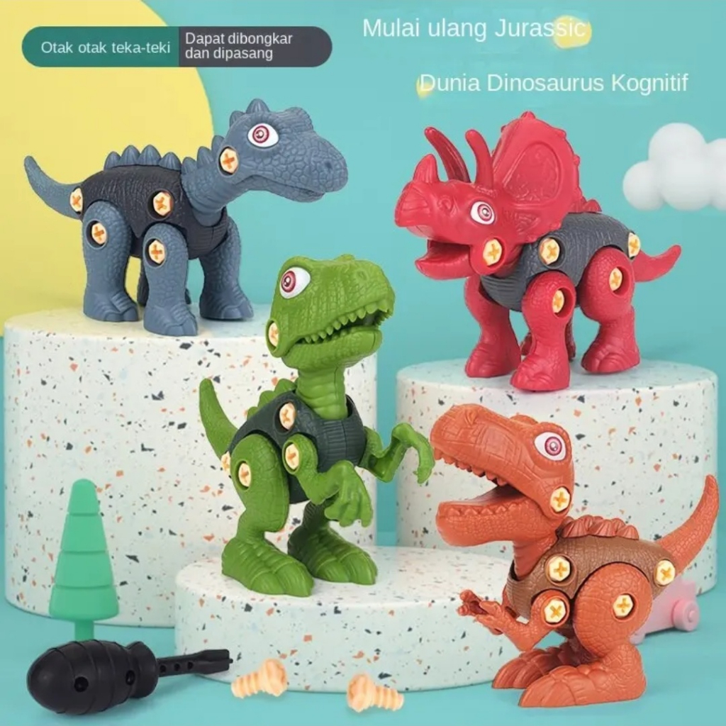 Jual Mainan DIY DINO Isi 4 Pcs HF003 7 Terbaru Murah | Mainan Bongkar ...