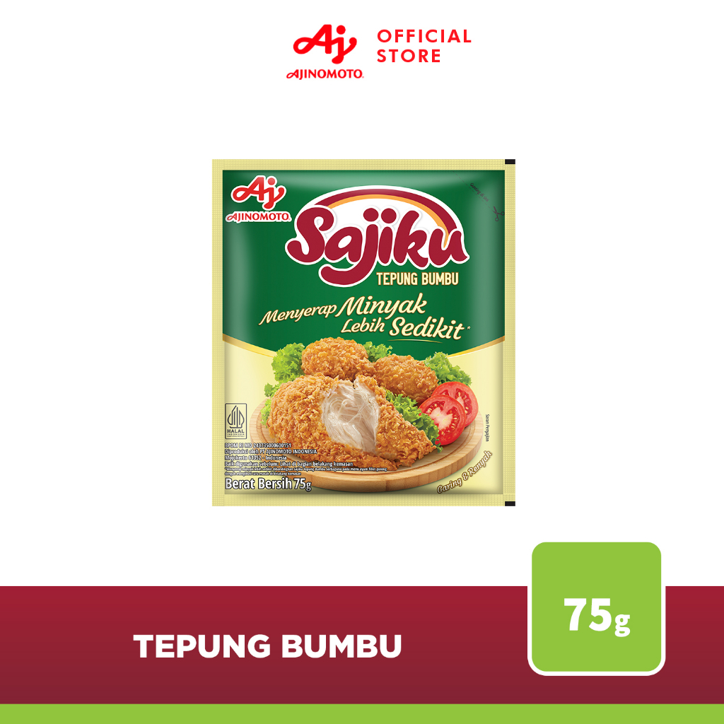 Jual Sajiku® Tepung Bumbu Menyerap Minyak Lebih Sedikit 75g | Shopee ...