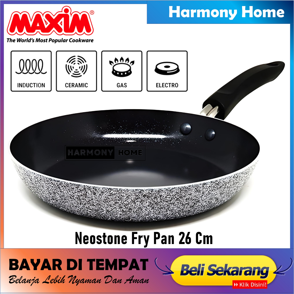 Jual Maxim Neostone Frypan Panci 26 Cm / Wajan Penggorengan Keramik ...