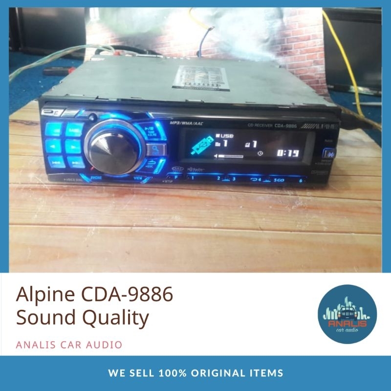 Jual Head Unit Single Din ALPINE CDA-9886USB HIGH END Sound Quality | Shopee Indonesia