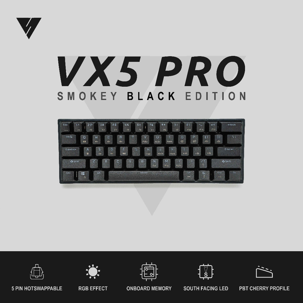 Jual VortexSeries VX5 PRO Smokey Black Edition Mechanical Keyboard ...
