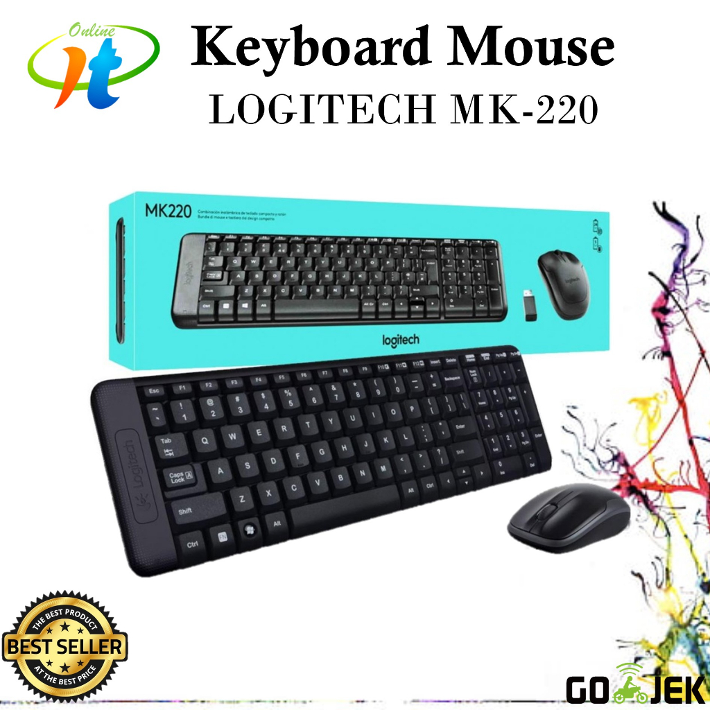 Jual Keyboard Dan Mouse Logitech Mk 220 Mk220 Mk 220 Wireless Combo 100