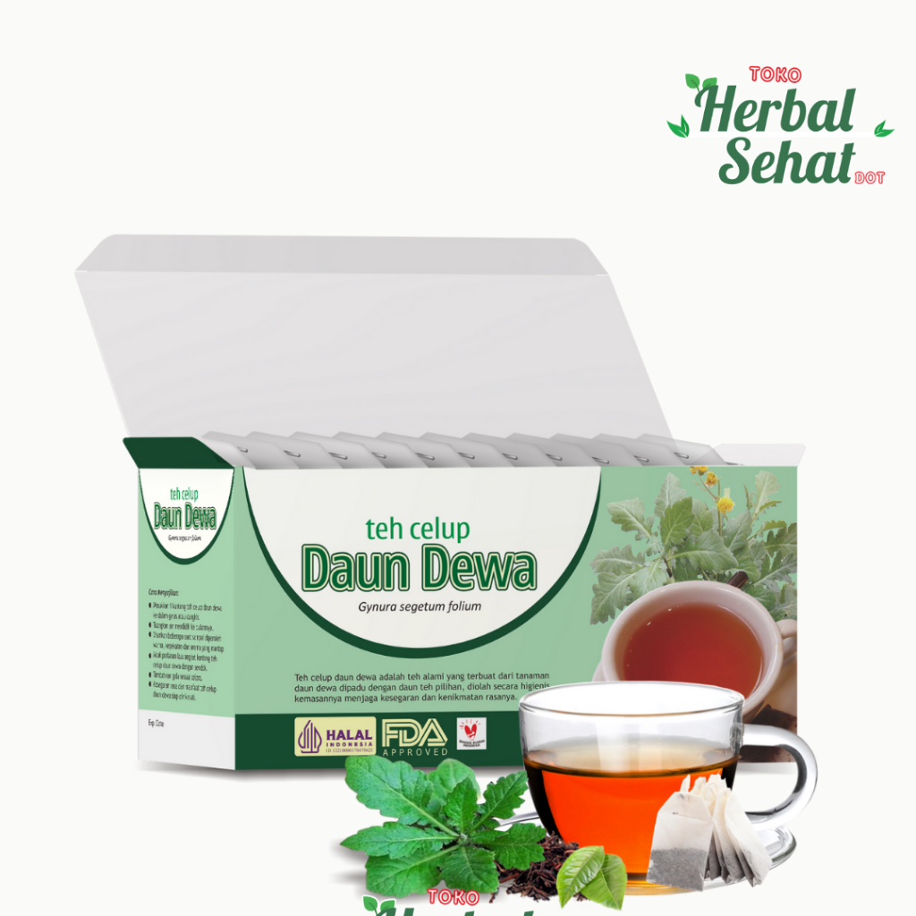 Jual TEH DAUN DEWA Obat Stroke Herbal Tazakka 20 Kantung Teh Celup ...