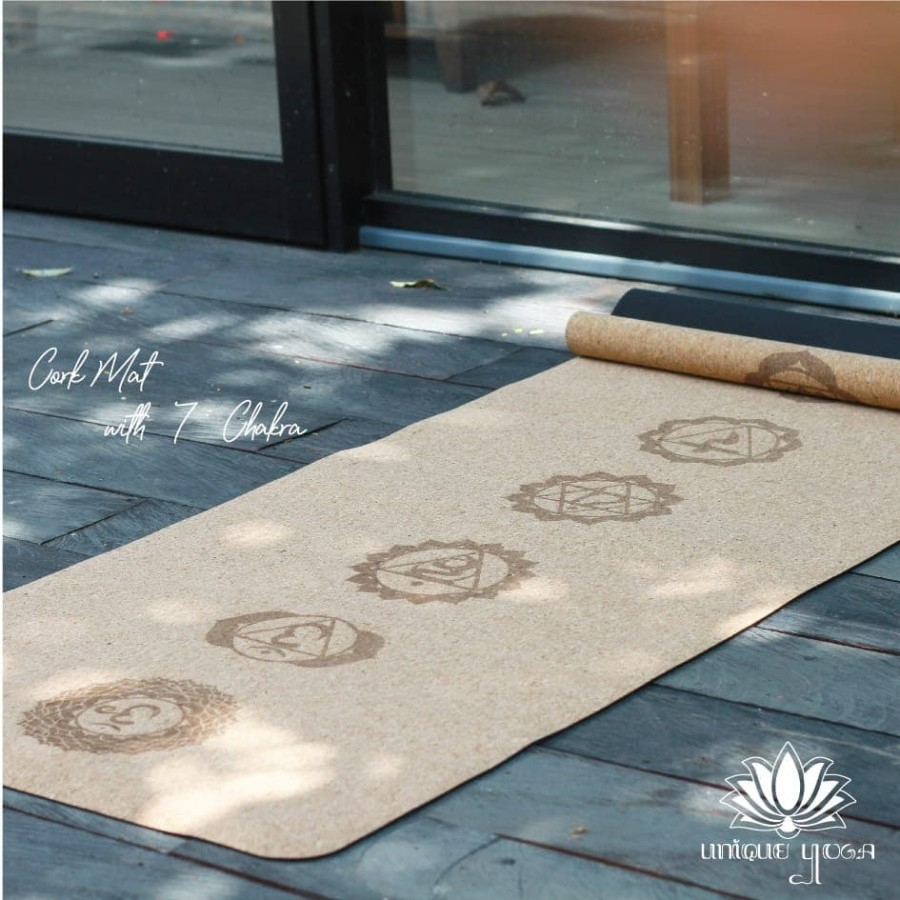 Jual Cork Rubber Mat 7 Chakra / Matras Yoga Natural Ecofriendly tebal 3 ...