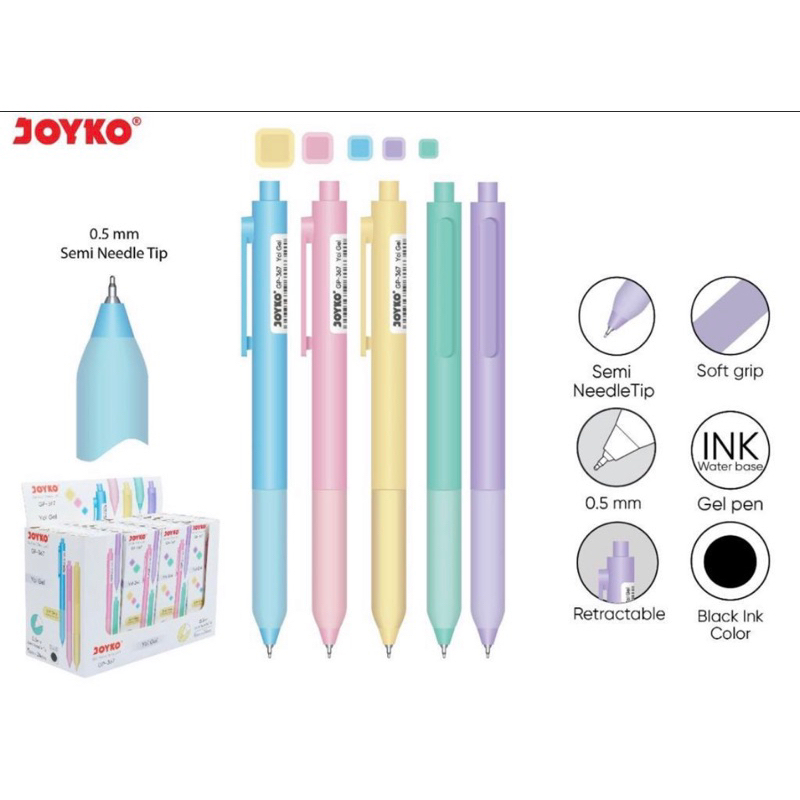 Jual PULPEN JOYKO GP-367 (5 PCS)/PULPEN PASTEL JOYKO GP-367 | Shopee Indonesia