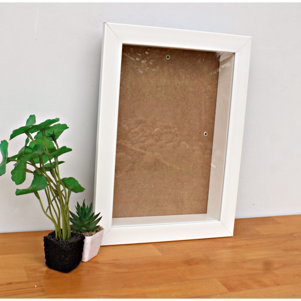 Jual Pigura/Frame Mahar/Bingkai 3D Putih ukuran 25X35 cm + Kaca akrilik ...