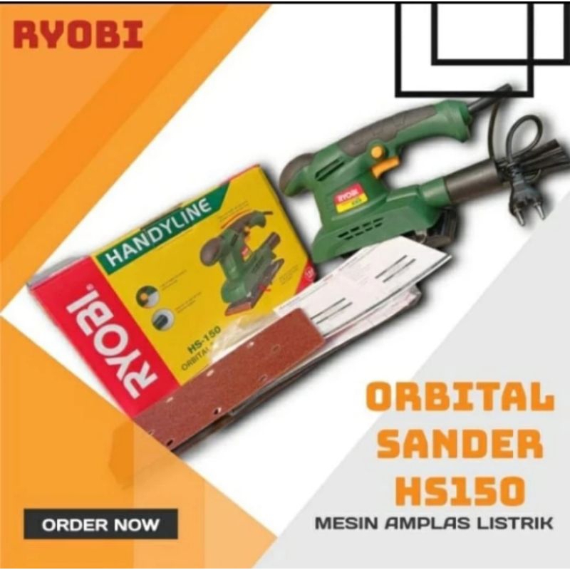 Jual mesin orbital sander ryobi HS-150 mesin amplas listrik 150watt ...