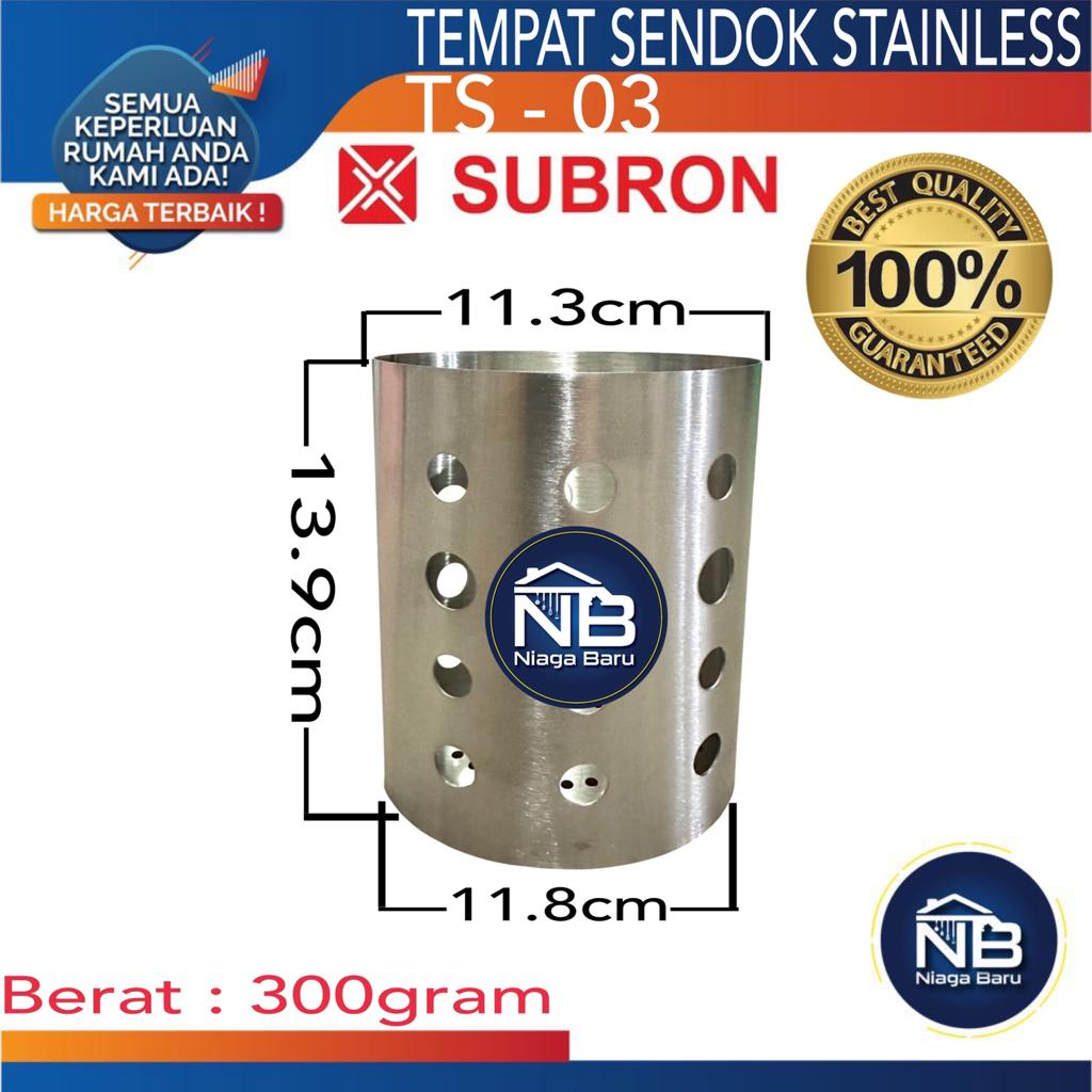Jual SUBRON SUS 304 Tempat Sumpit Sendok Garpu Sedotan Stainless Tebal ...